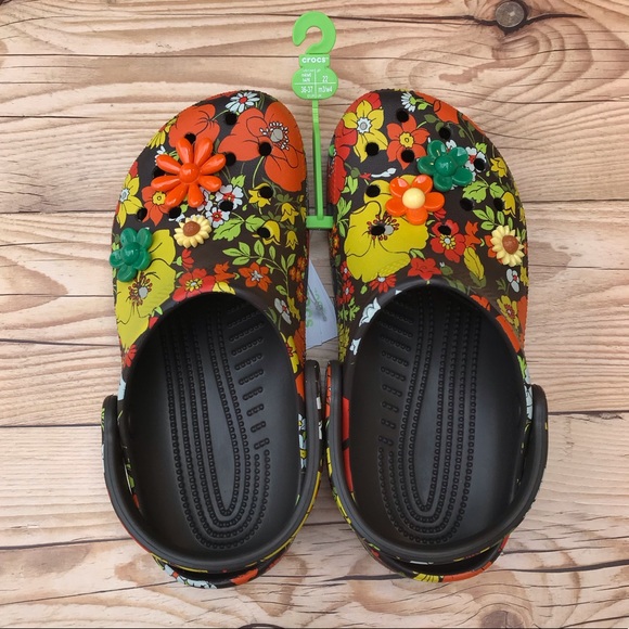 CROCS | Shoes | Crocs Classic Retro Floral Clog | Poshmark